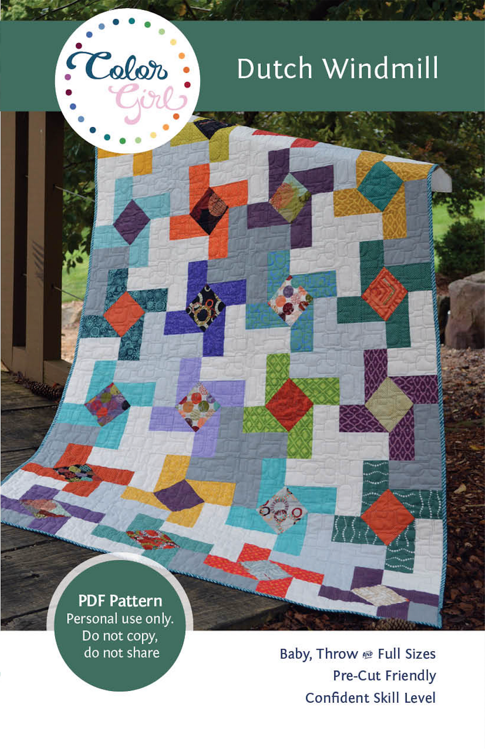Dutch Windmill Quilt Pattern – Color Girl Quilts