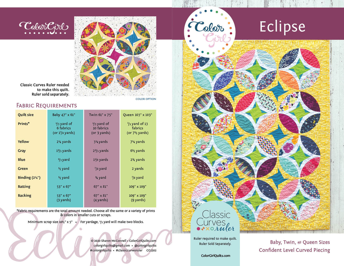 Eclipse Quilt Pattern – Color Girl Quilts