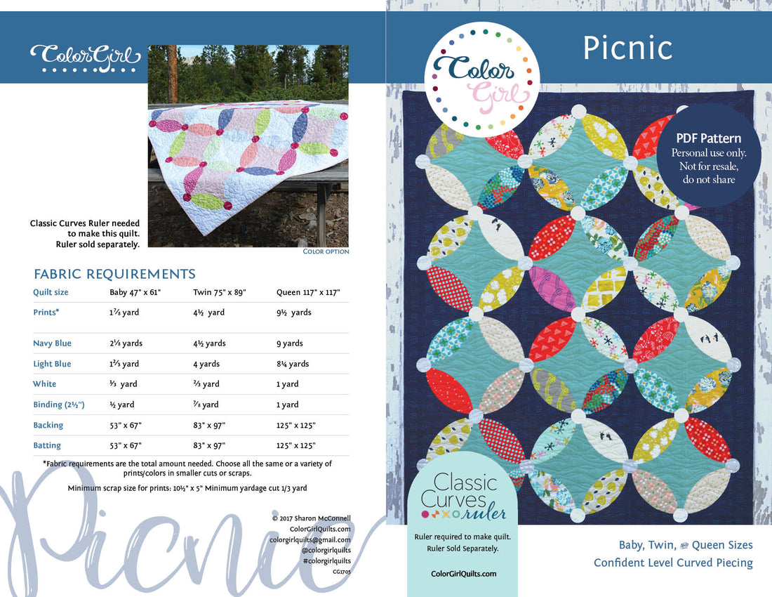 Picnic Quilt Pattern – Color Girl Quilts
